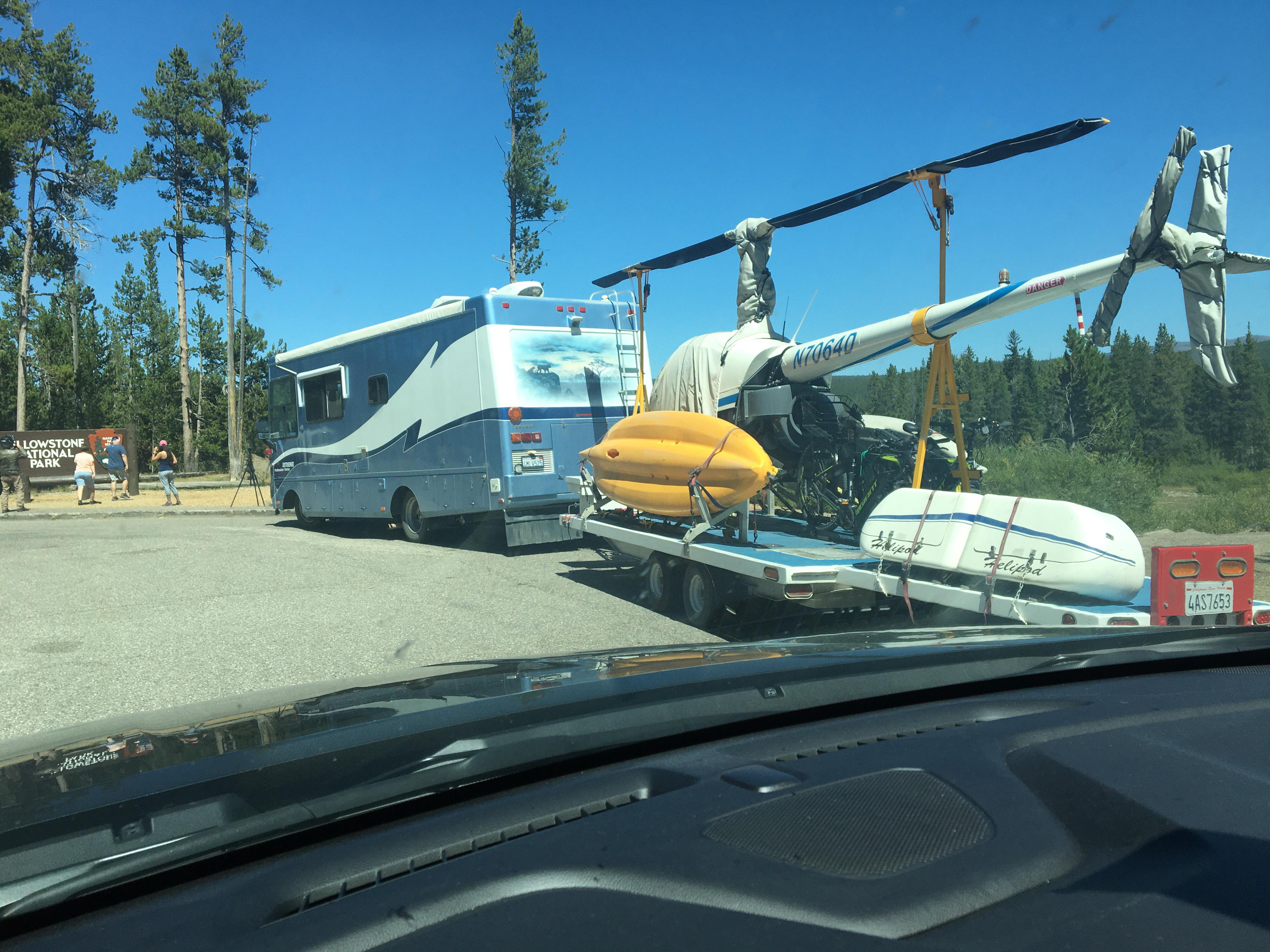 Just camping with the helicopter | Scrolller