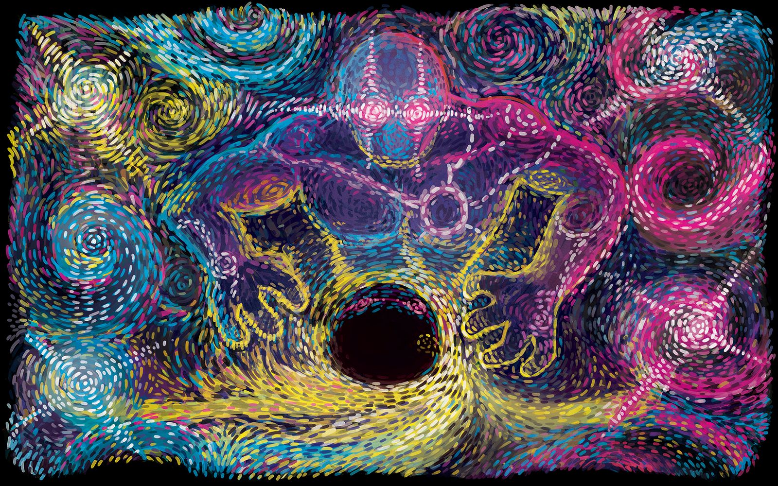 I draw enigma blackhole for Ti8 merch entry, van gogh style | Scrolller