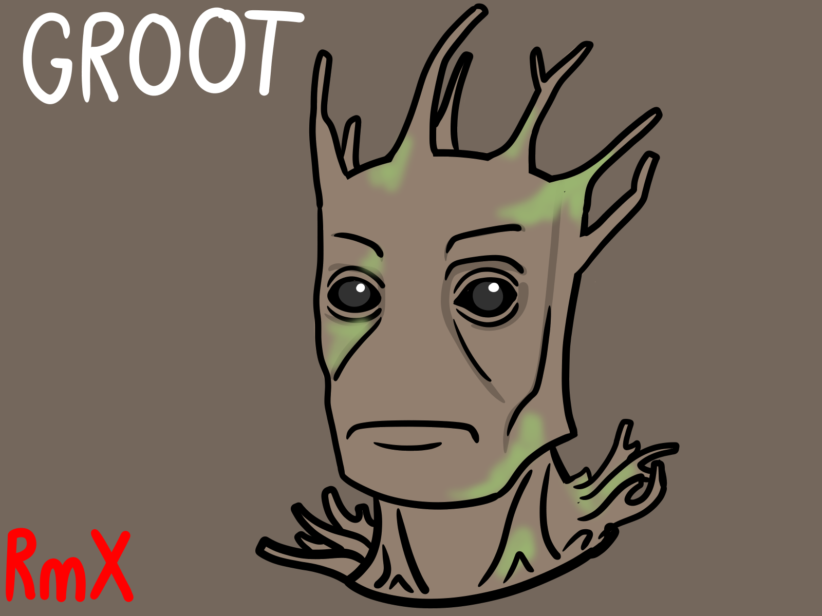 I drew Groot :) | Scrolller