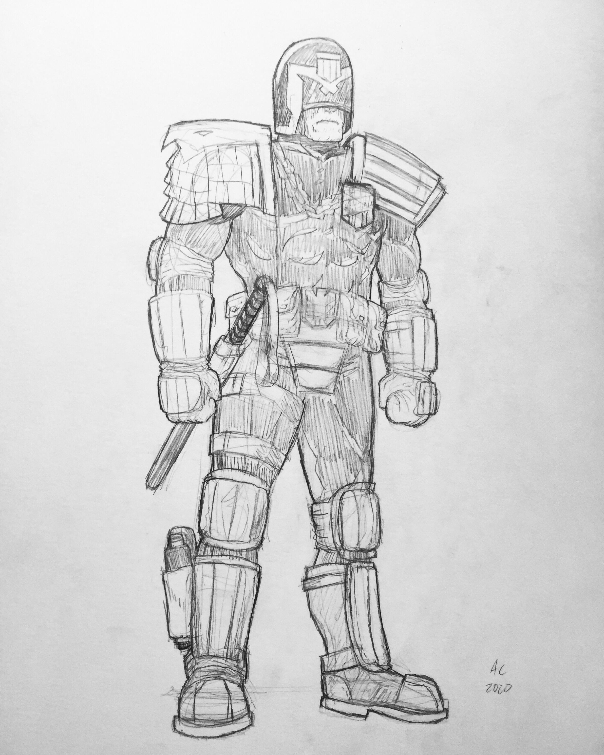 I drew Judge Dredd [fanart] | Scrolller