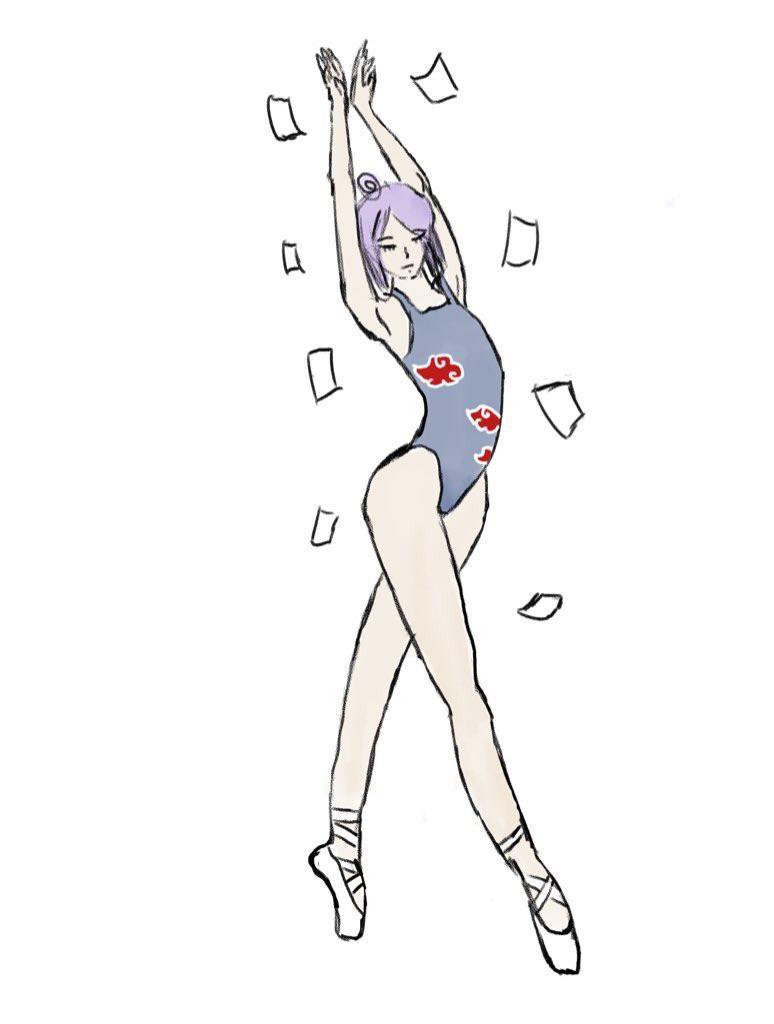 I drew Konan as a ballet dancer | Scrolller