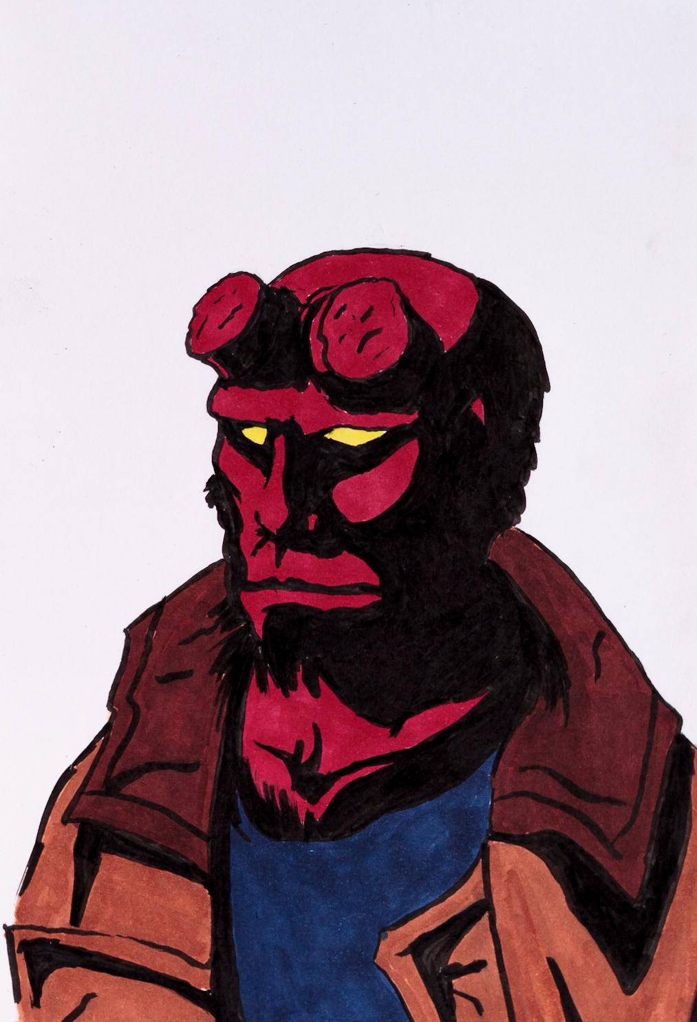 I drew some Hellboy fanart | Scrolller