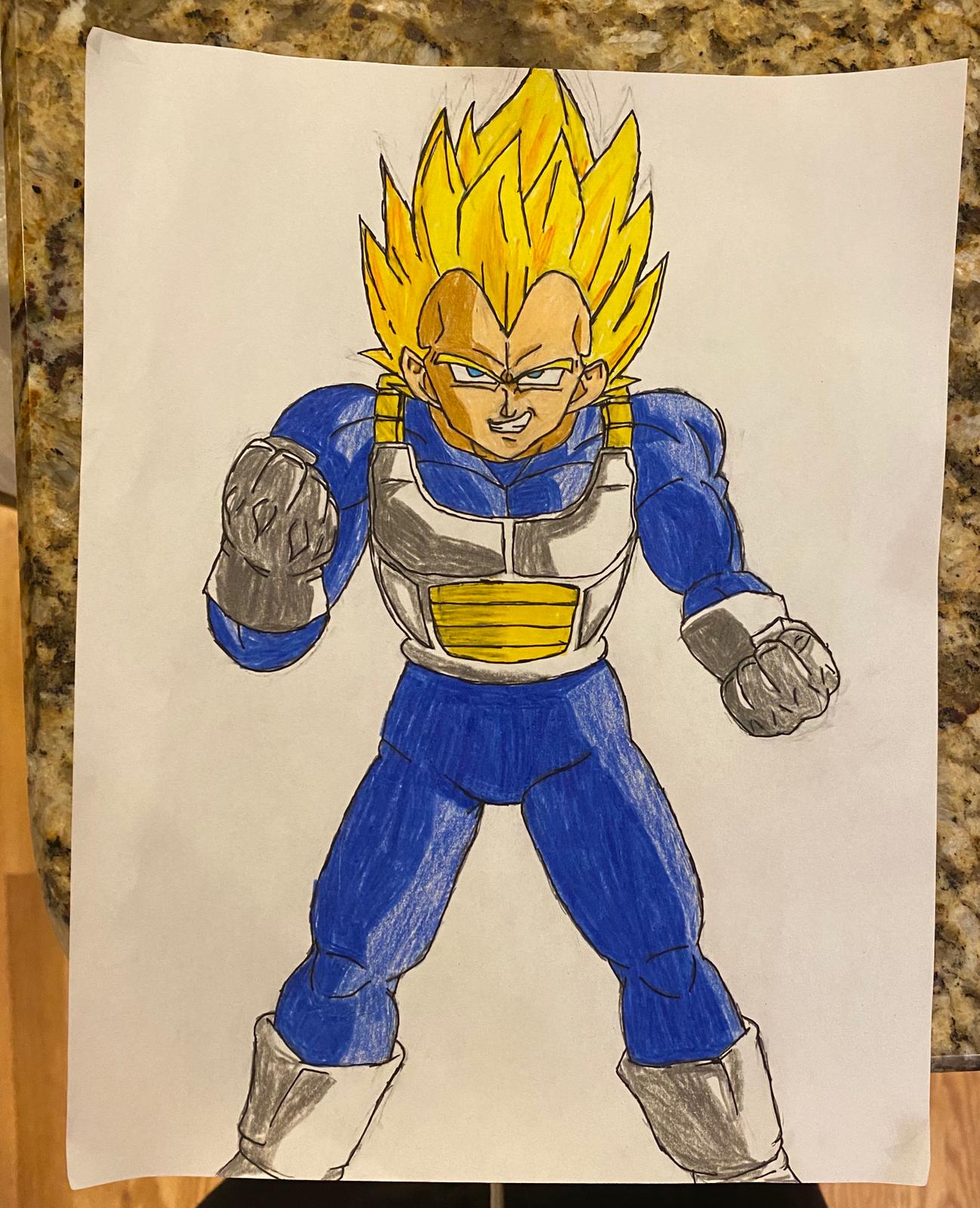 I drew Super Saiyan Vegeta | Scrolller