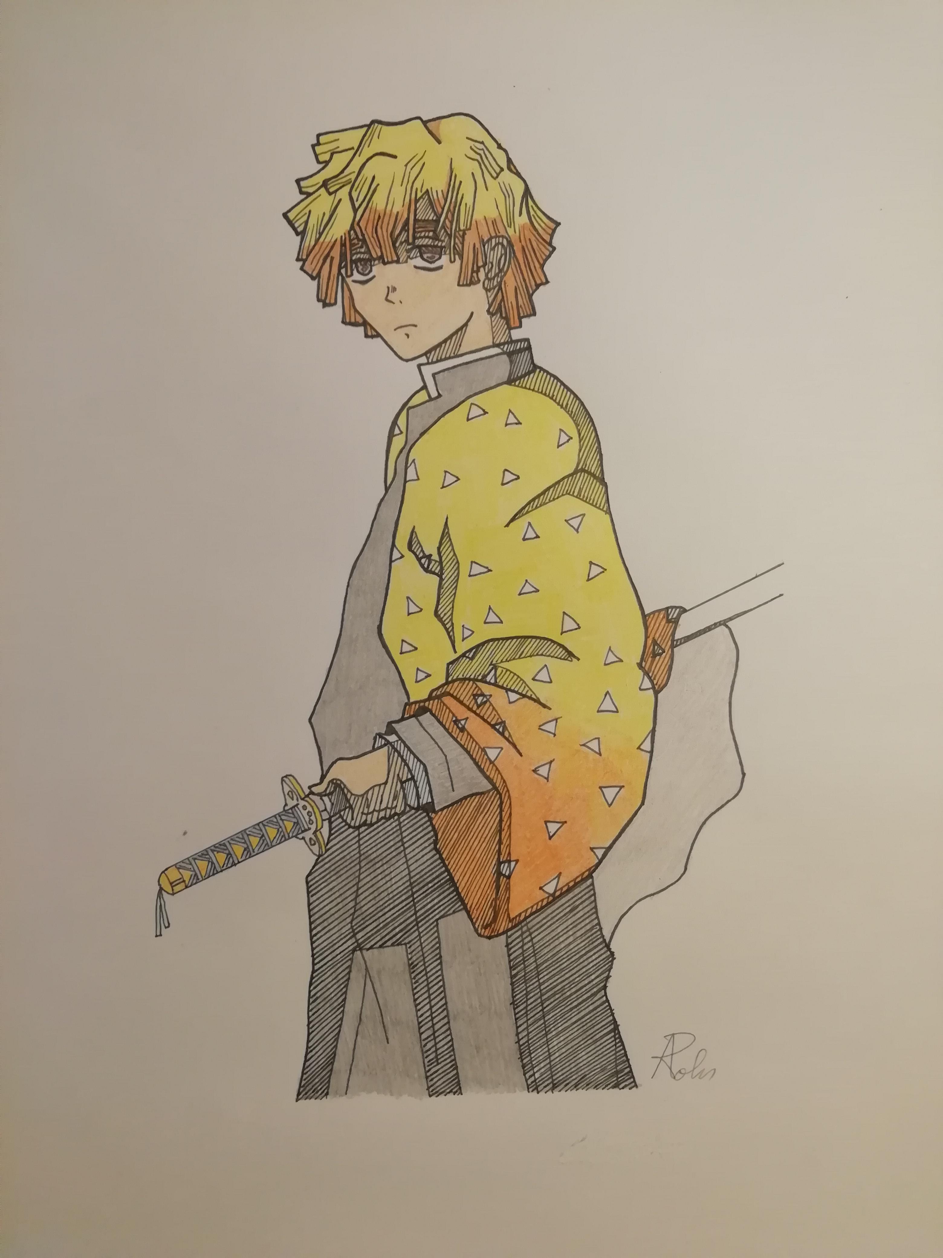 i drew zenitsu | Scrolller