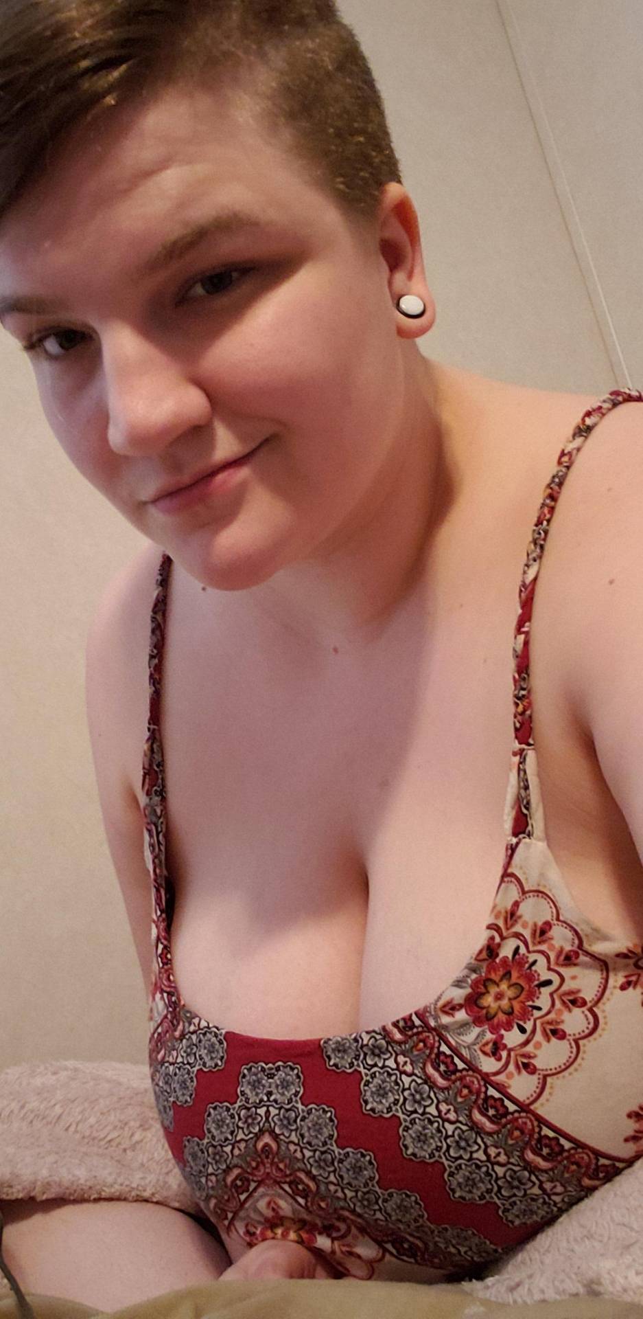 I felt like I looked like a boy in this picture even with my unignorable chest and it made me ...