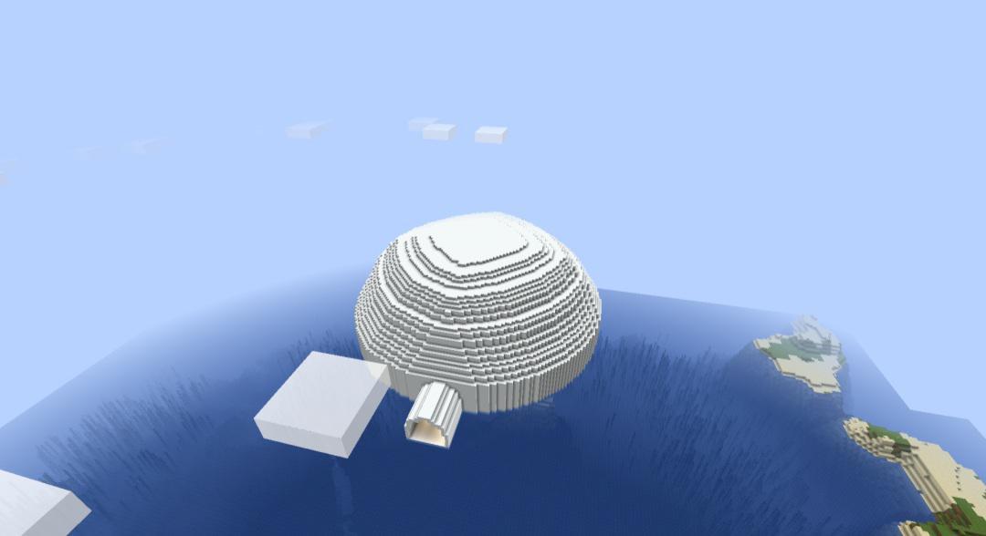 I finished my Mega Igloo on the smp I play on. | Scrolller