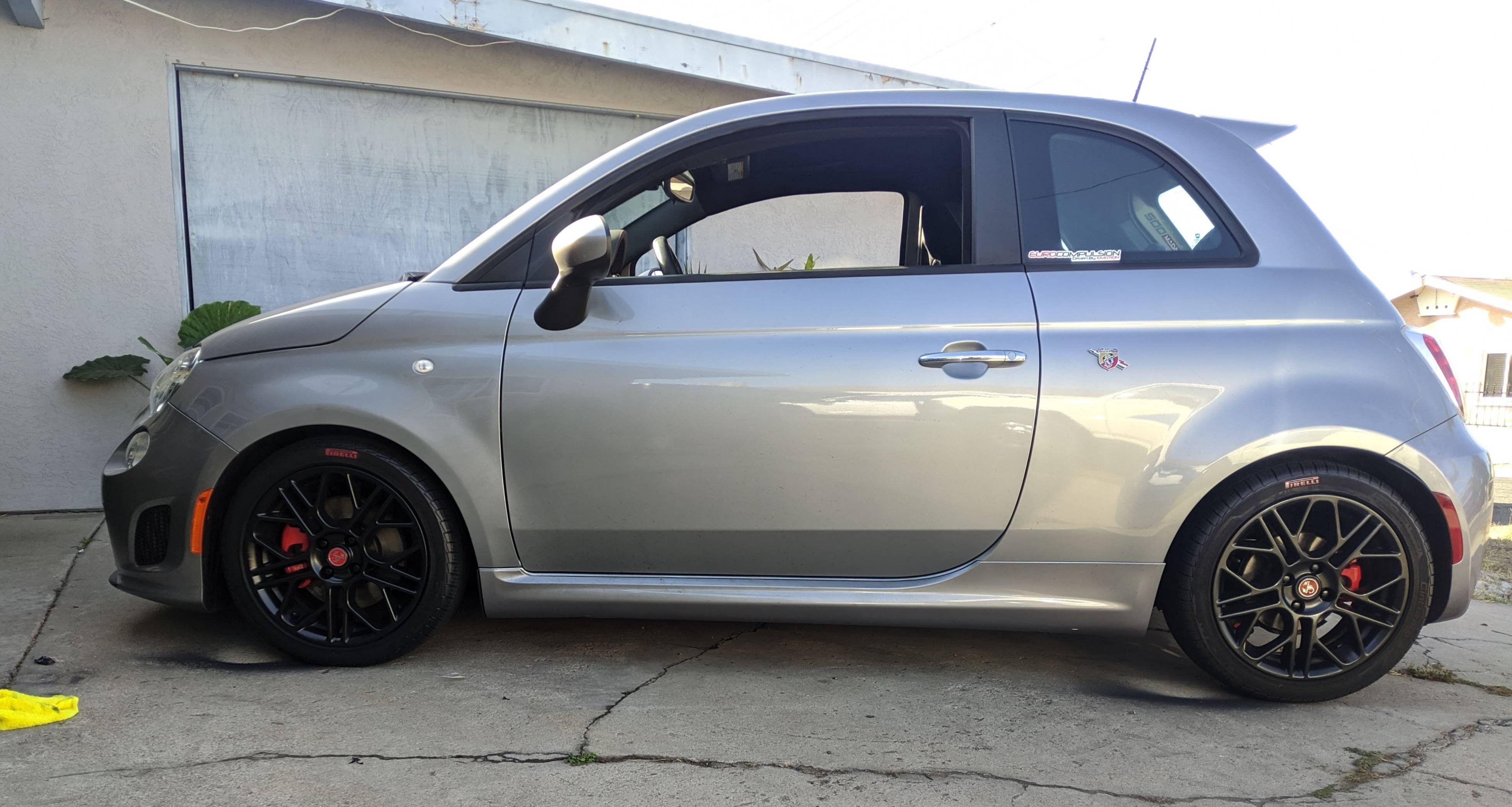I got lowering springs and black Plasti Dip on my wheels. | Scrolller