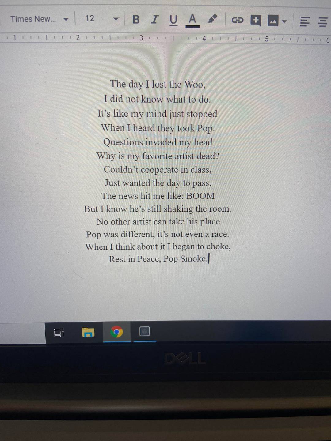 I had to write a poem for school, RIP POP ROOM STILL SHAKIN😭💫 | Scrolller