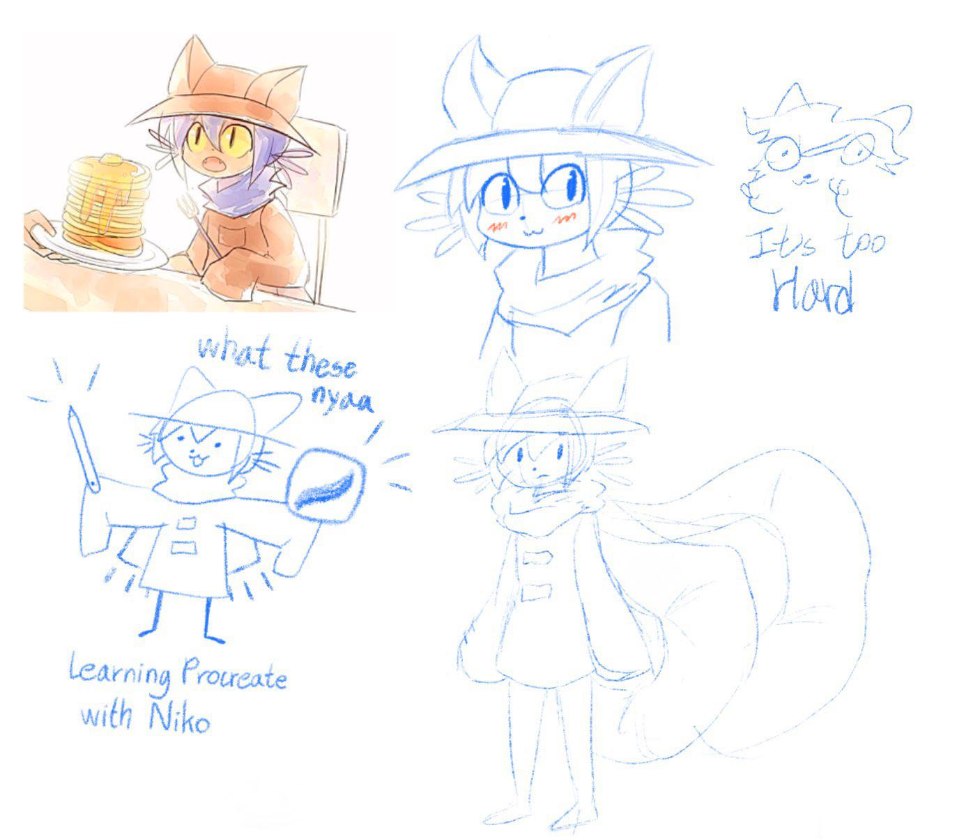 I just got Procreate. Practicing some stuff with Niko | Scrolller