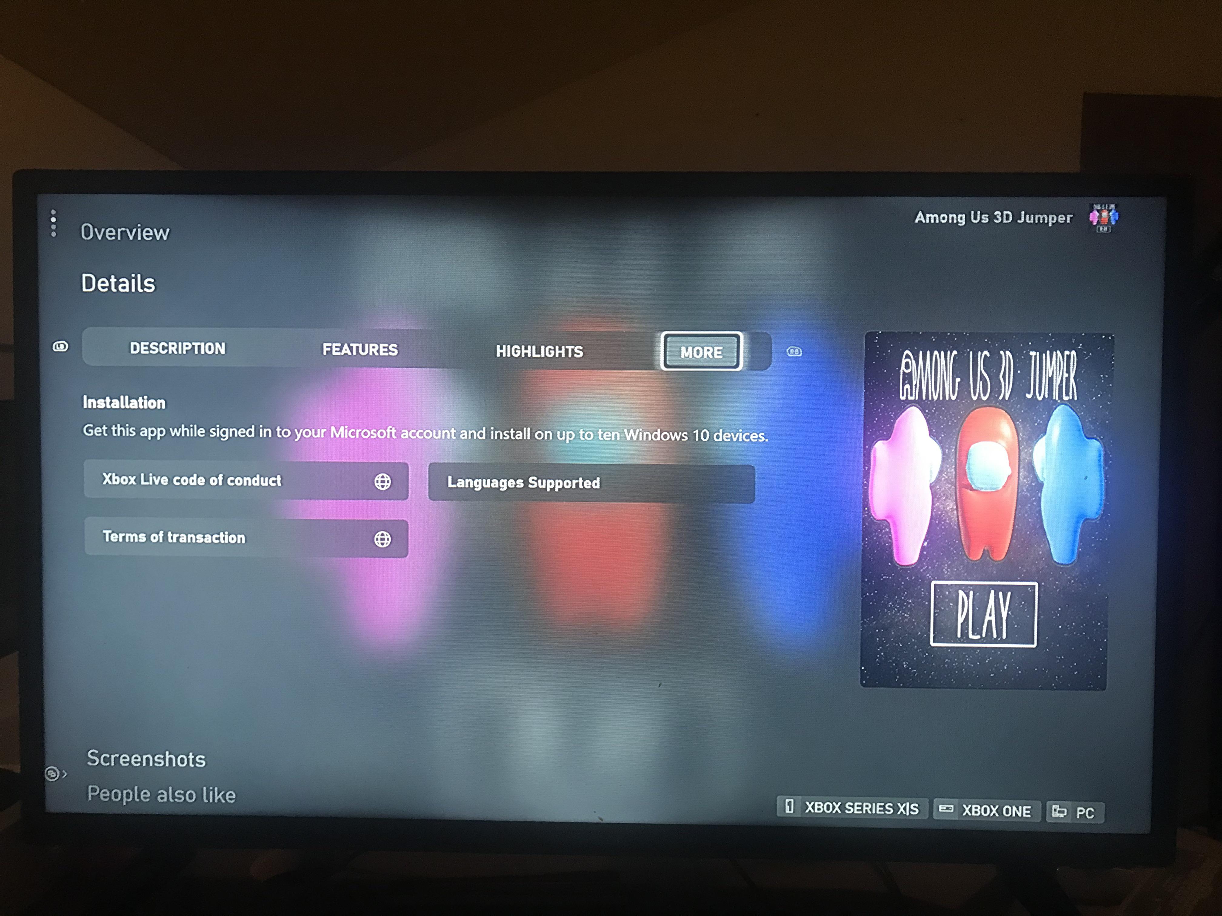 I look up among us on Xbox for funnies and find this... wat | Scrolller