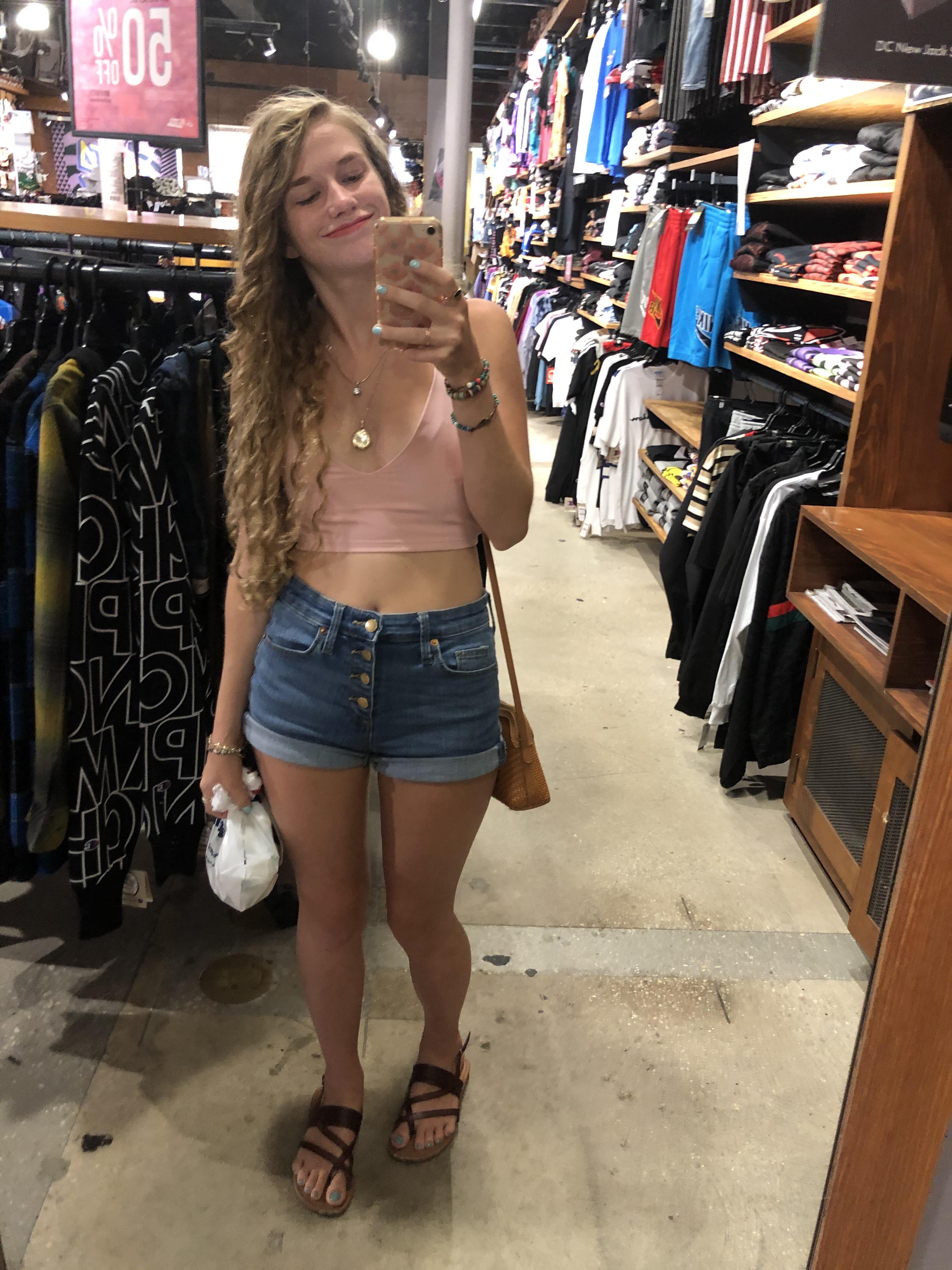 I love being confident enough to wear deep cut tops like this... and go ...