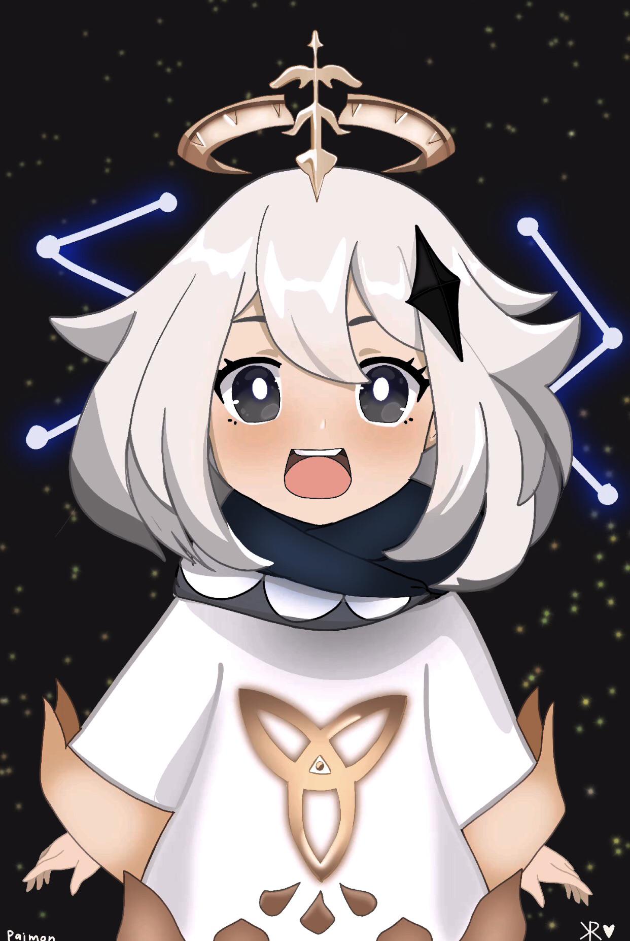 I love Paimon so much - I had to draw her! ☆彡 | Scrolller
