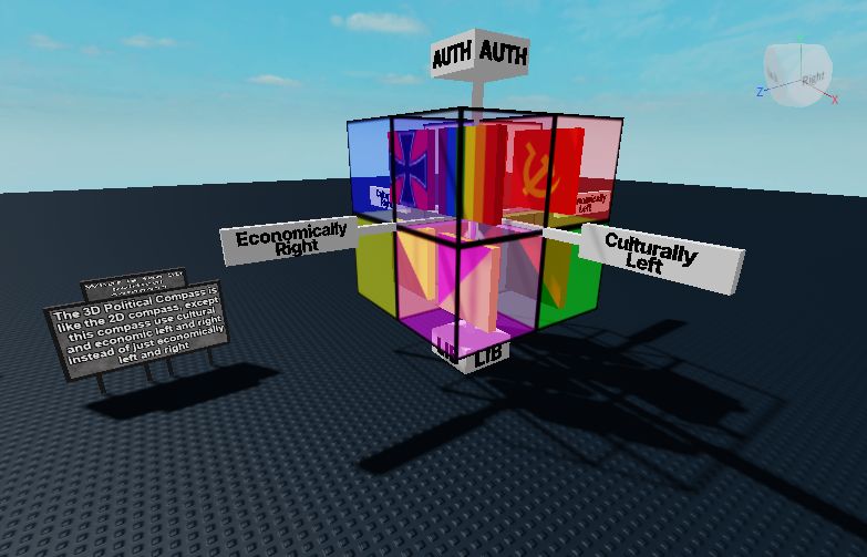 I made a 3D political compass, source: DARREN DM yt | Scrolller
