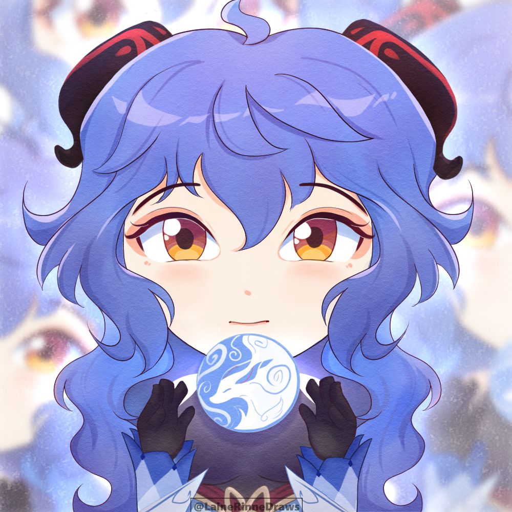 I made a Ganyu Chibi Drawing because she's my first 5* and I fell in love with her~ 💙 | Scrolller