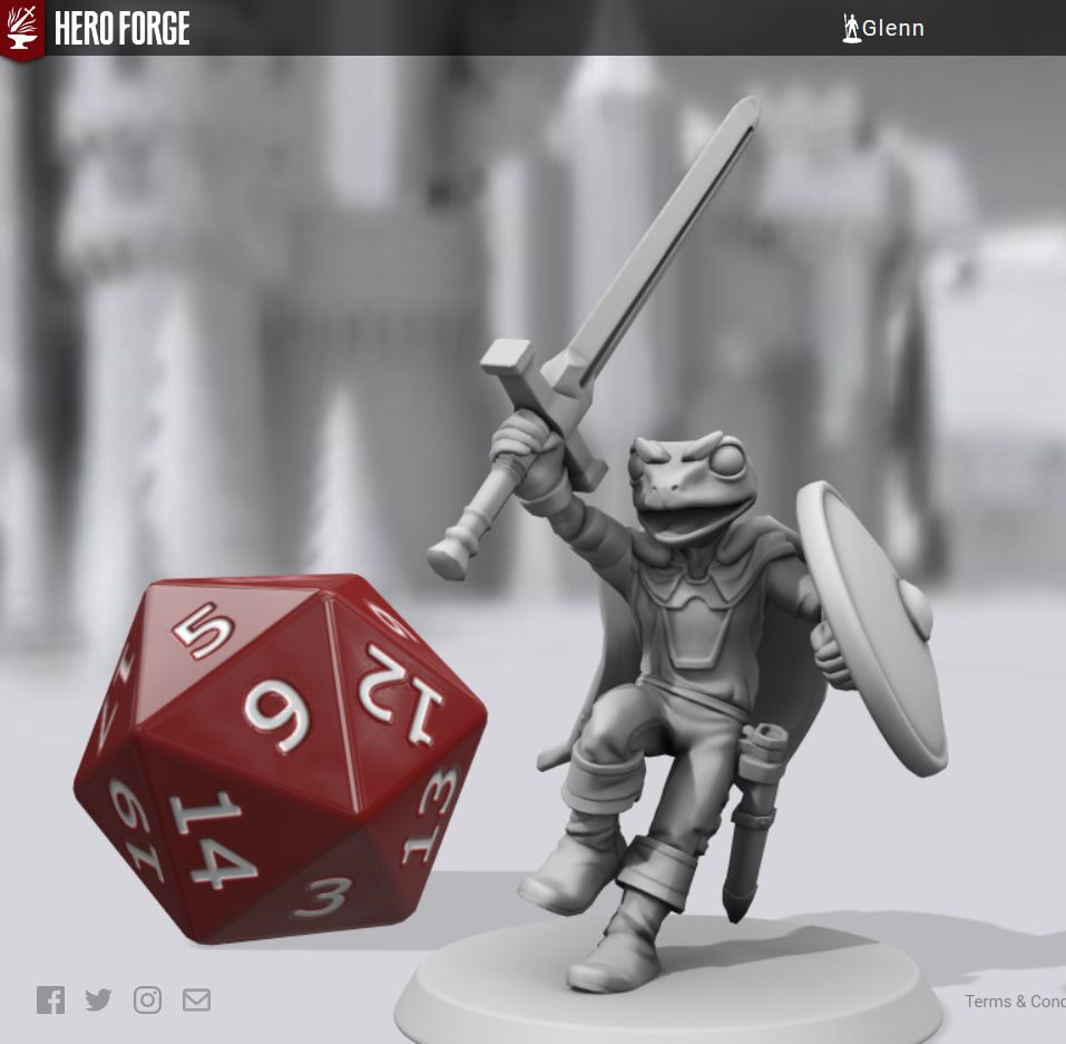 I made a Glenn miniature in Heroforge! Should I 3d print and paint him? | Scrolller