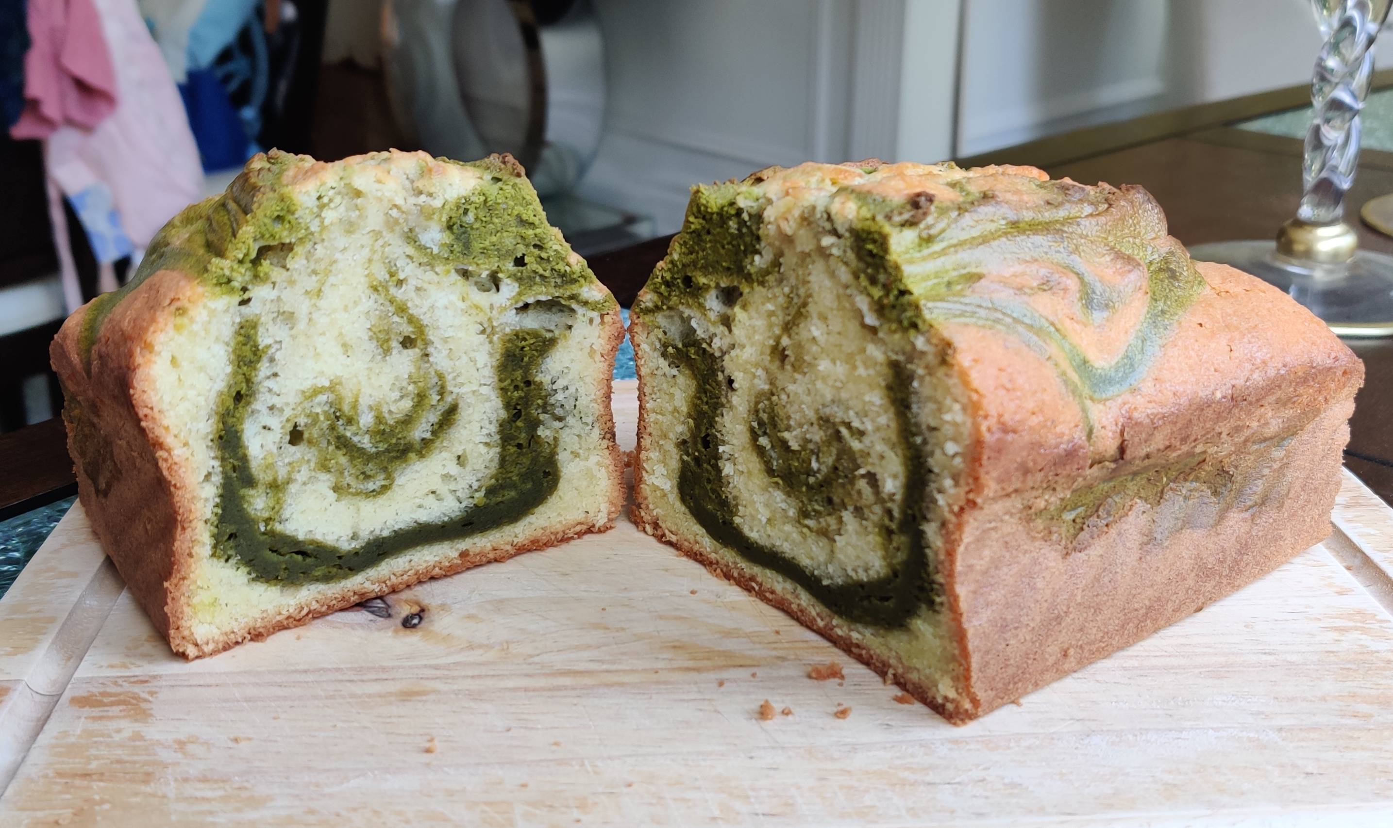 I made a matcha swirl pound cake | Scrolller