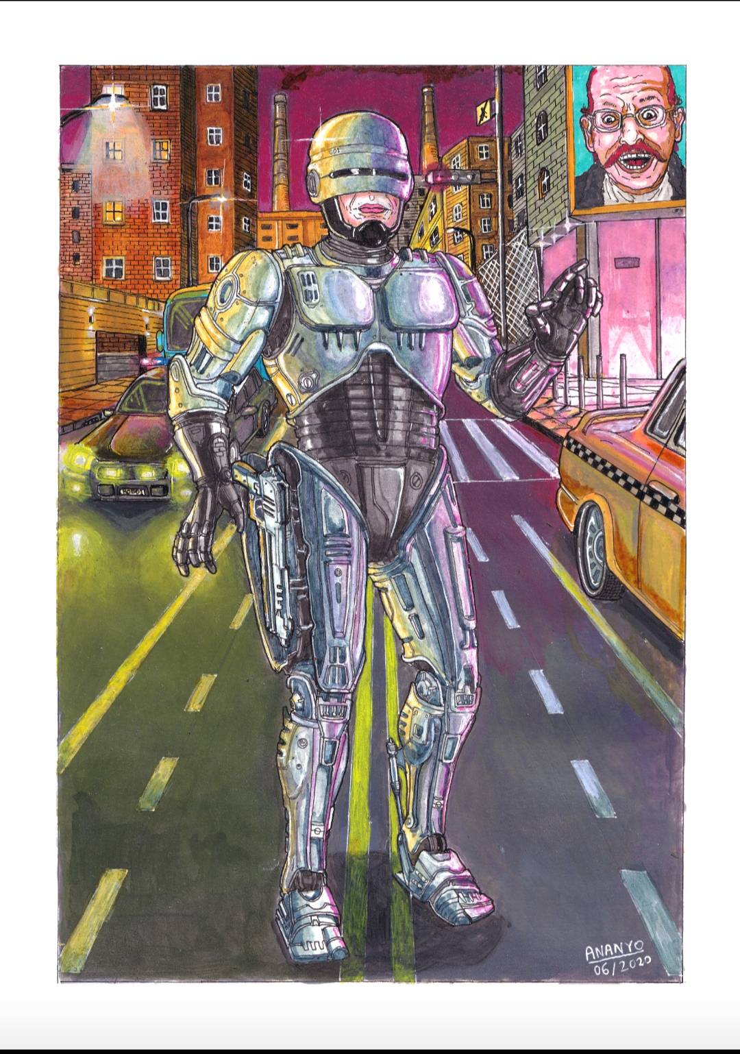 I made a RoboCop painting | Scrolller