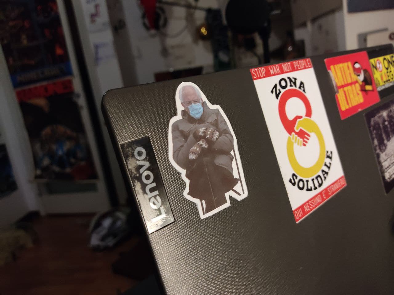I made a sticker from Bernie Sanders meme for my laptop and my ebay ...