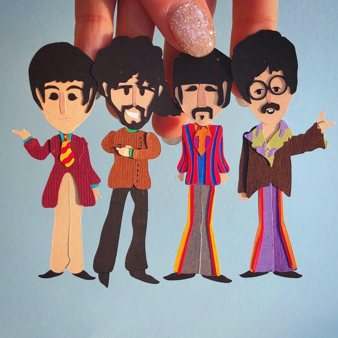 I made a teeny tiny paper homage to my favorite versions of the Beatles | Scrolller