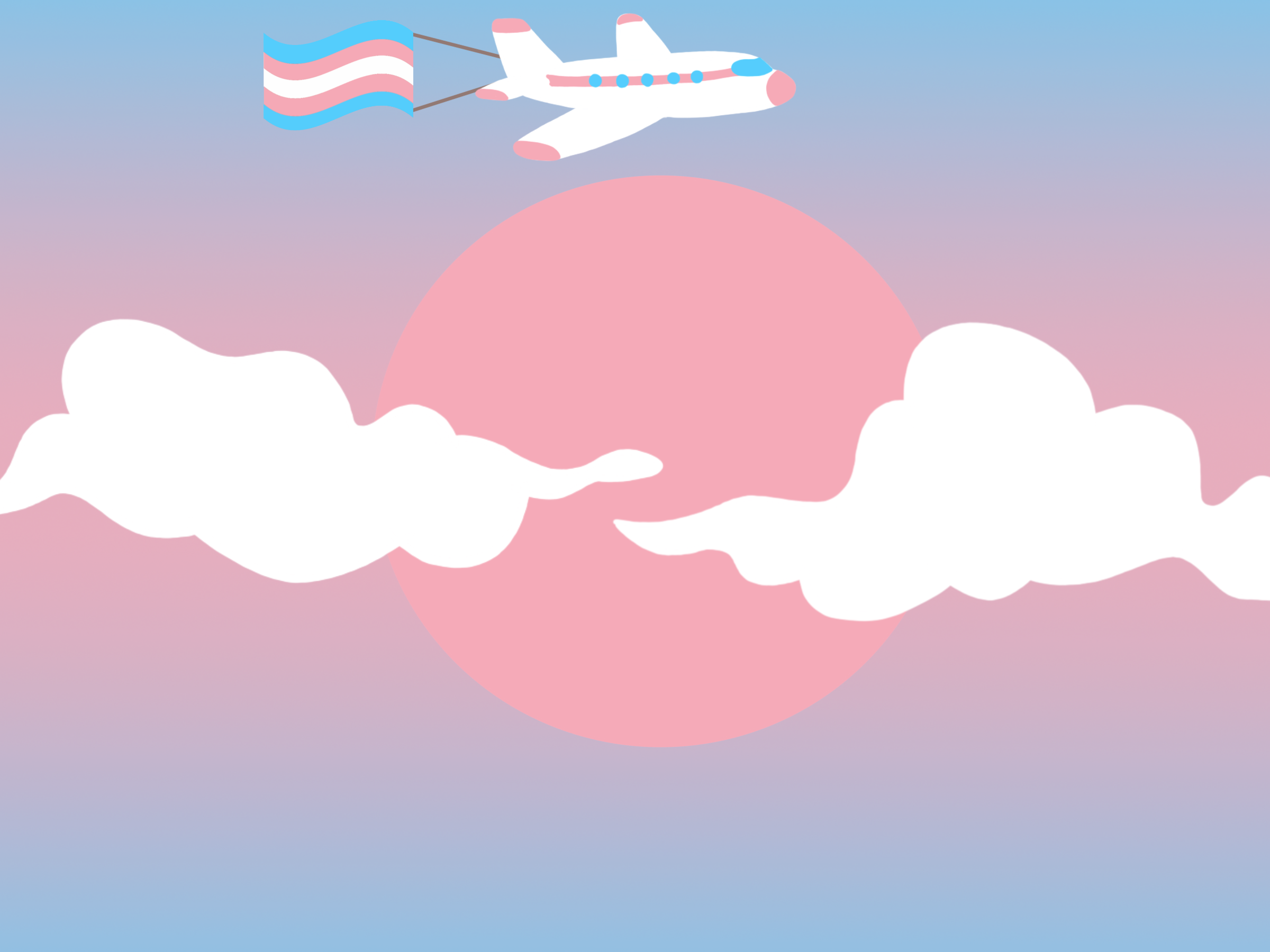 I made a trans flag colours landscape wallpaper! | Scrolller