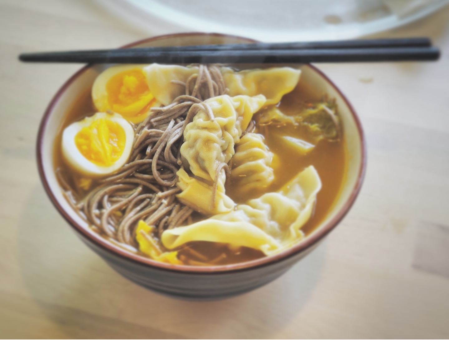 I made a volcano egg with pot stickers and Soba Noodles | Scrolller