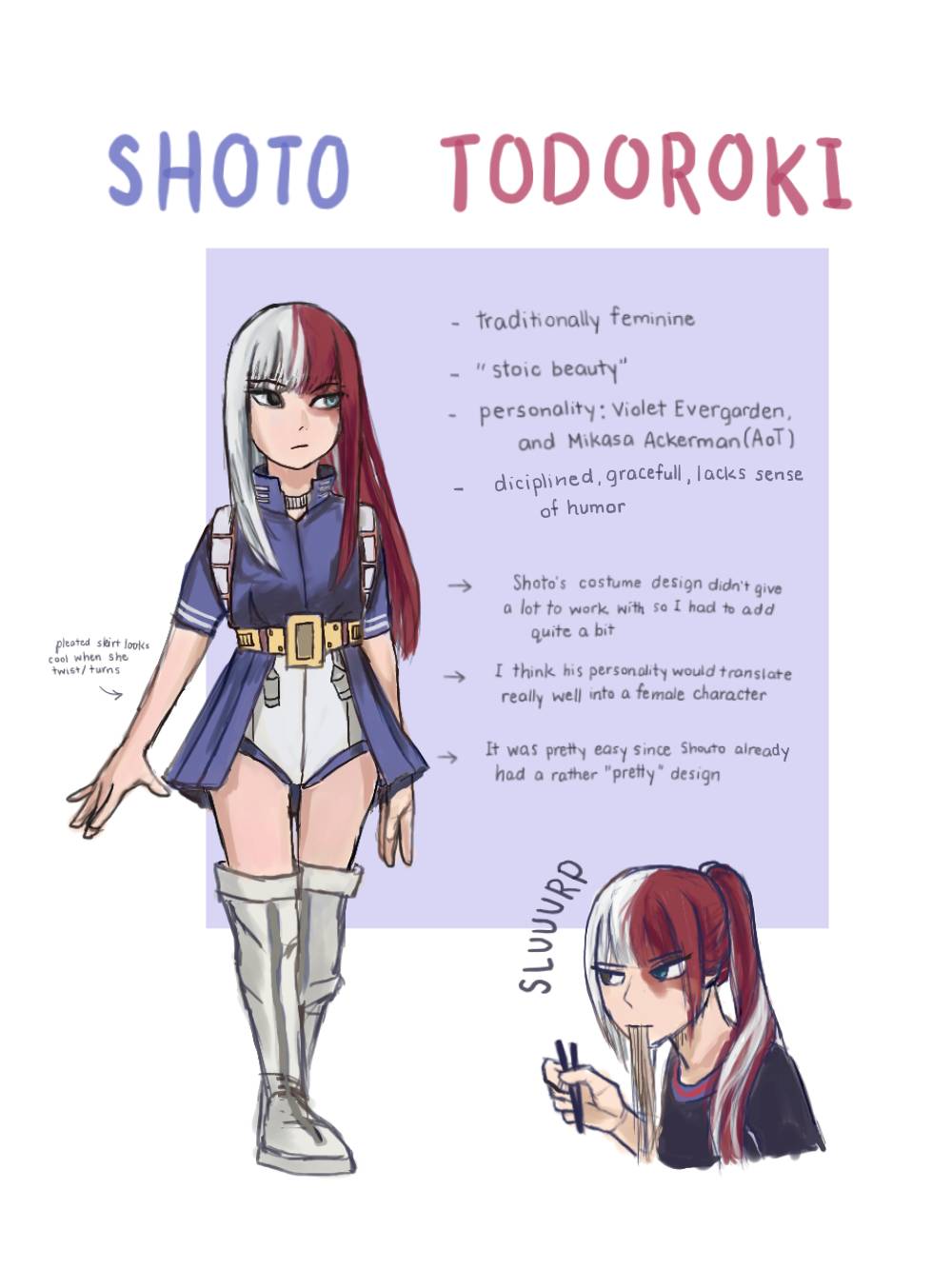 I made female shoto design but too lazy to think of a name for her. | Scrolller