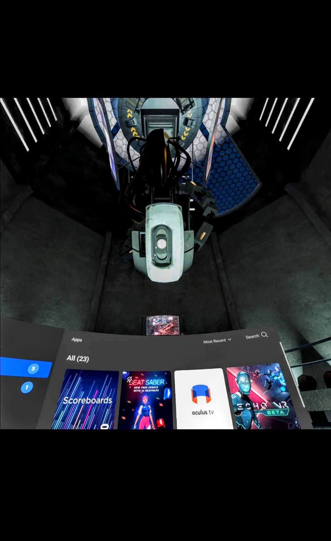 I made my Oculus quest home theme GLaDOS's chamber | Scrolller