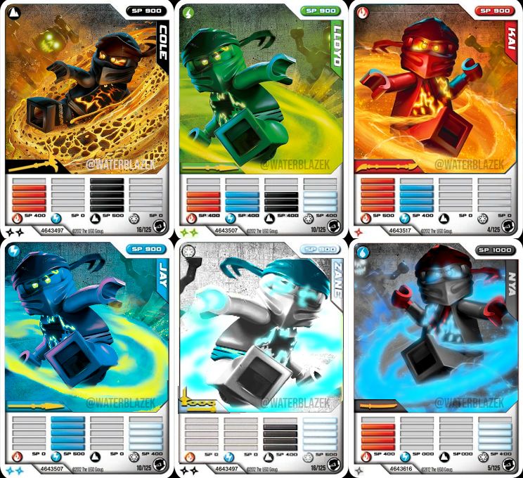 I made Ninjago Cards based on the ones from 2011/12 with Burst Ninja ...