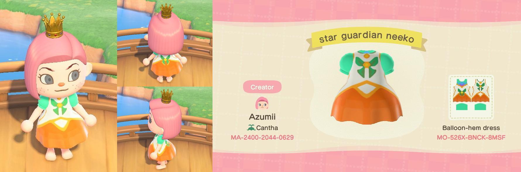 I made Star Guardian Neeko's Dress in ACNH (With Share Code!) | Scrolller