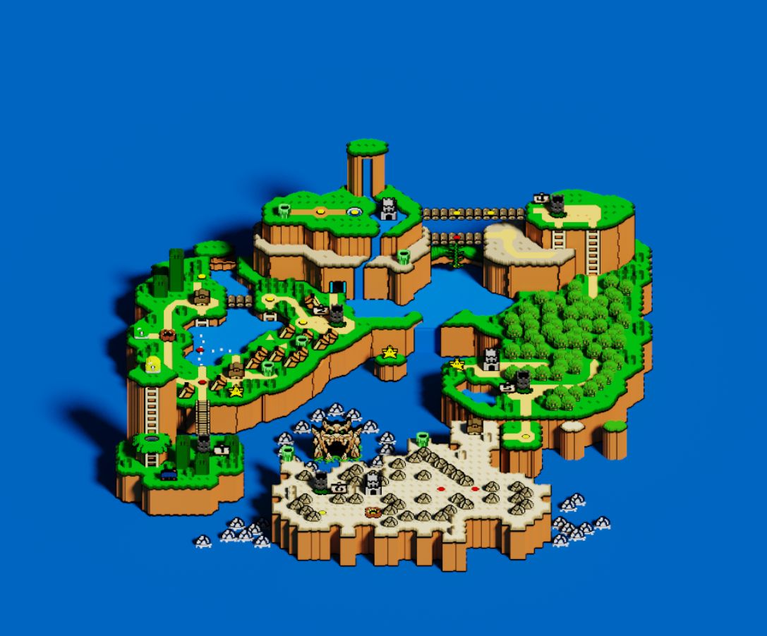 I made the whole Super Mario World map | Scrolller