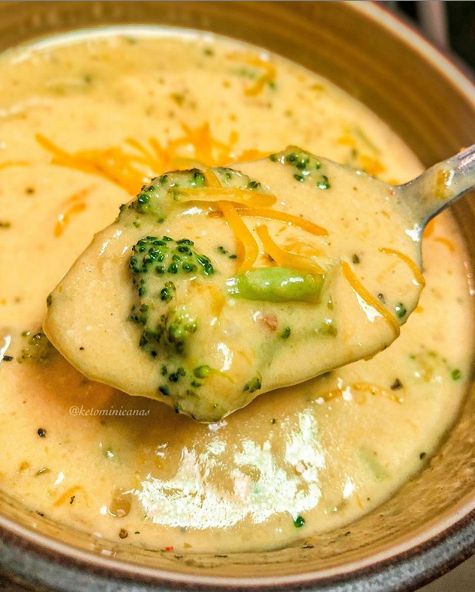 I made this creamy broccoli cheese soup so good ugh comfort food | Scrolller