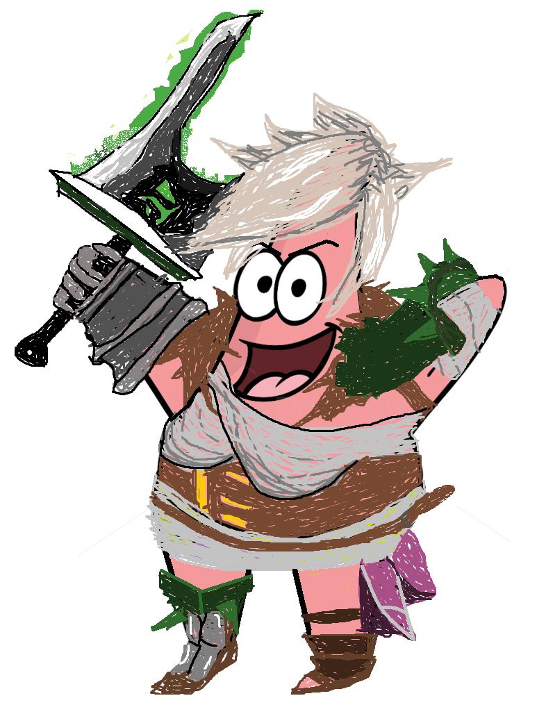 I made this Riven drawing on Paint using Patrick from Spongebob lol | Scrolller
