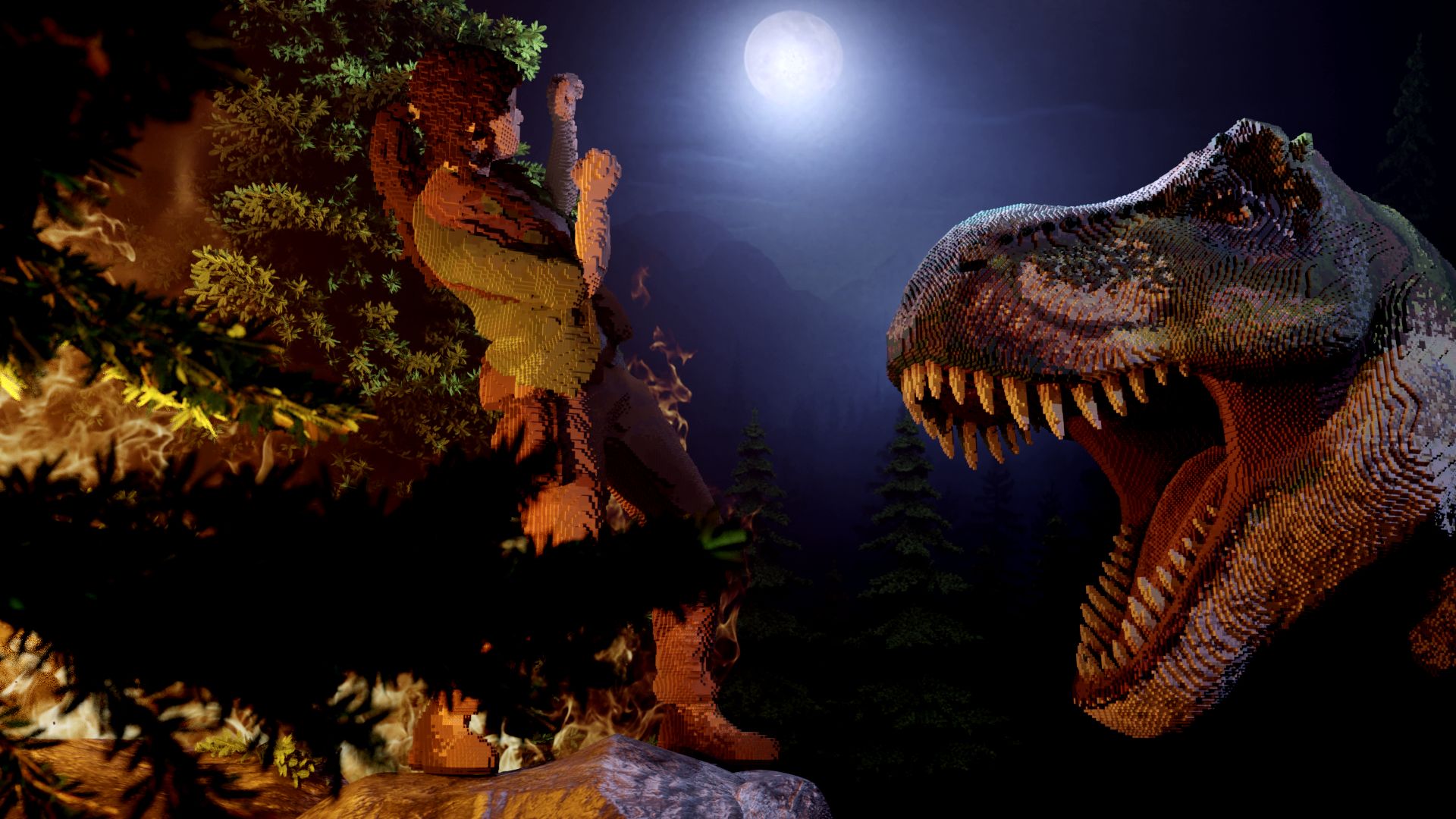 I made this T-Rex Scene | Scrolller