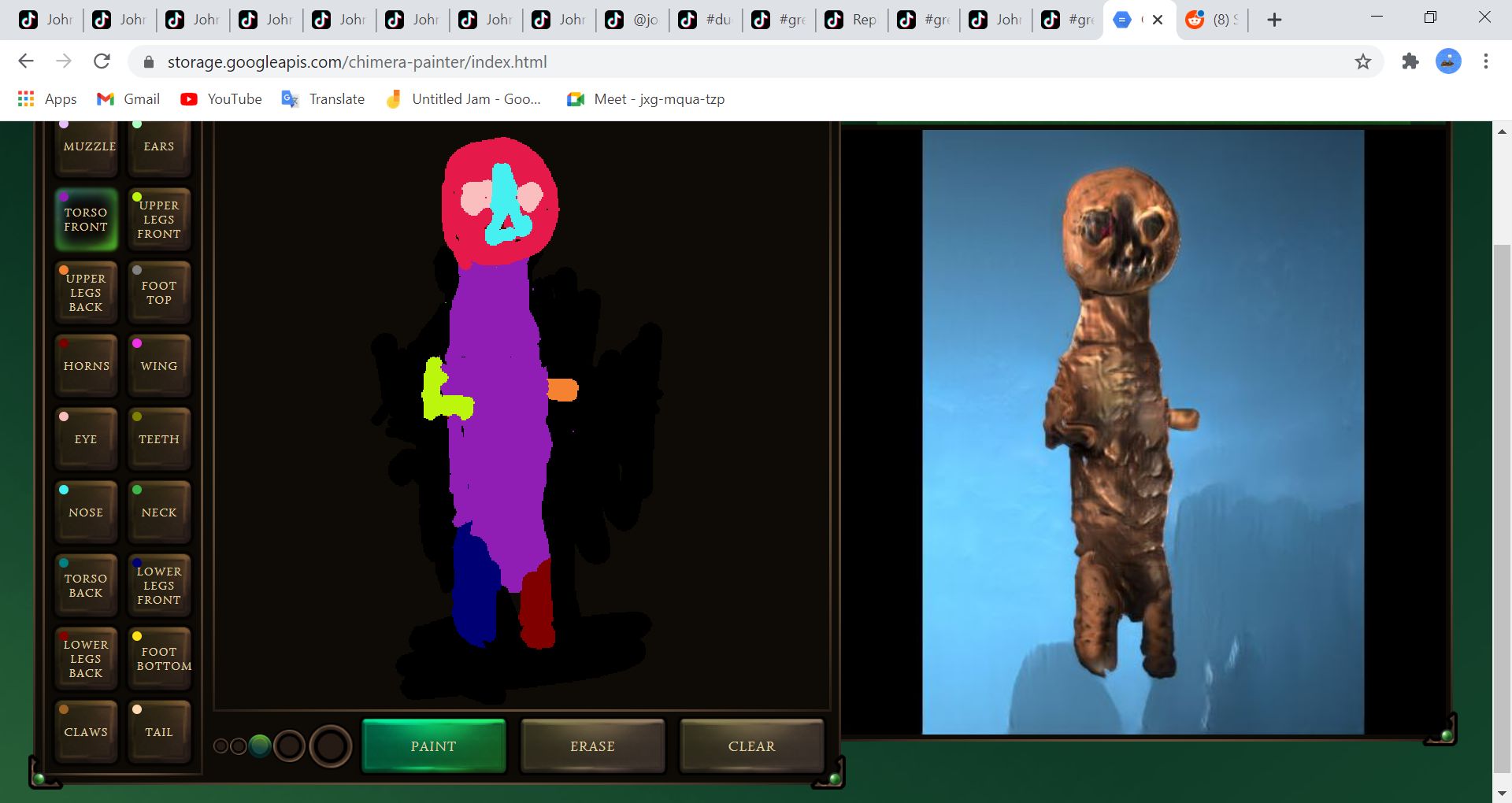 I put a basic drawing of SCP-173 in this ai that makes monsters and this is what I got(note Im ...
