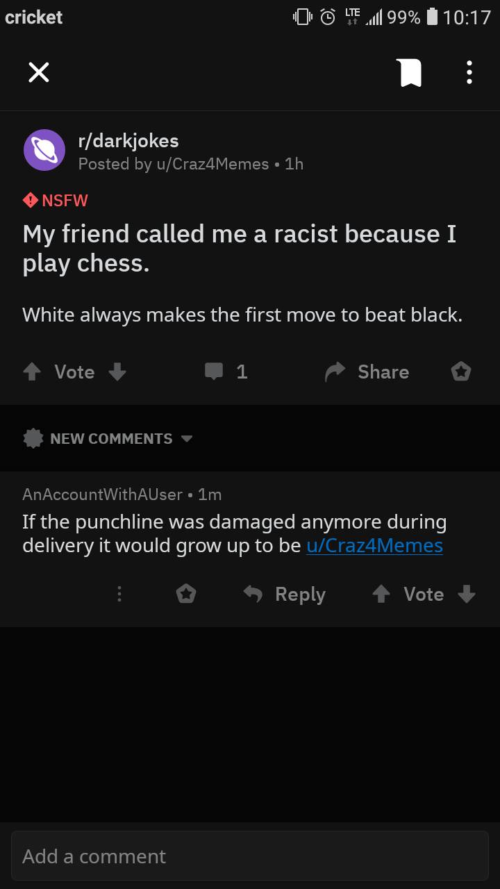 I saw this on dark jokes | Scrolller