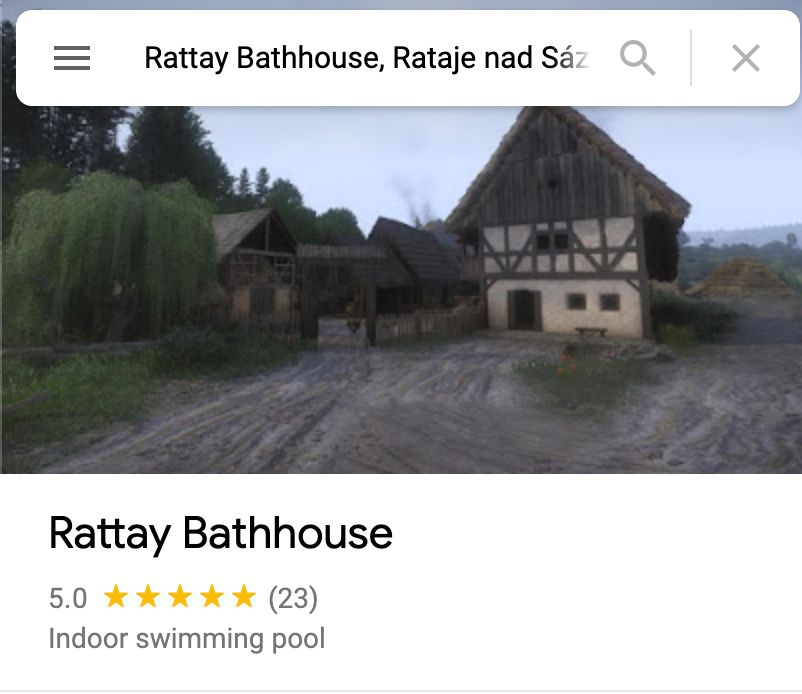 I searched for Rattay on Google maps, was not disappointed: "Indoor swimming pool". | Scrolller