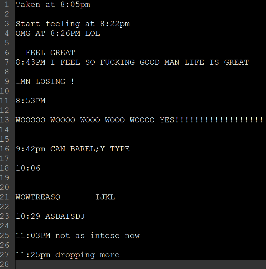 I solo rolled for the first time recently, and tried to document how I felt using Notepad ...