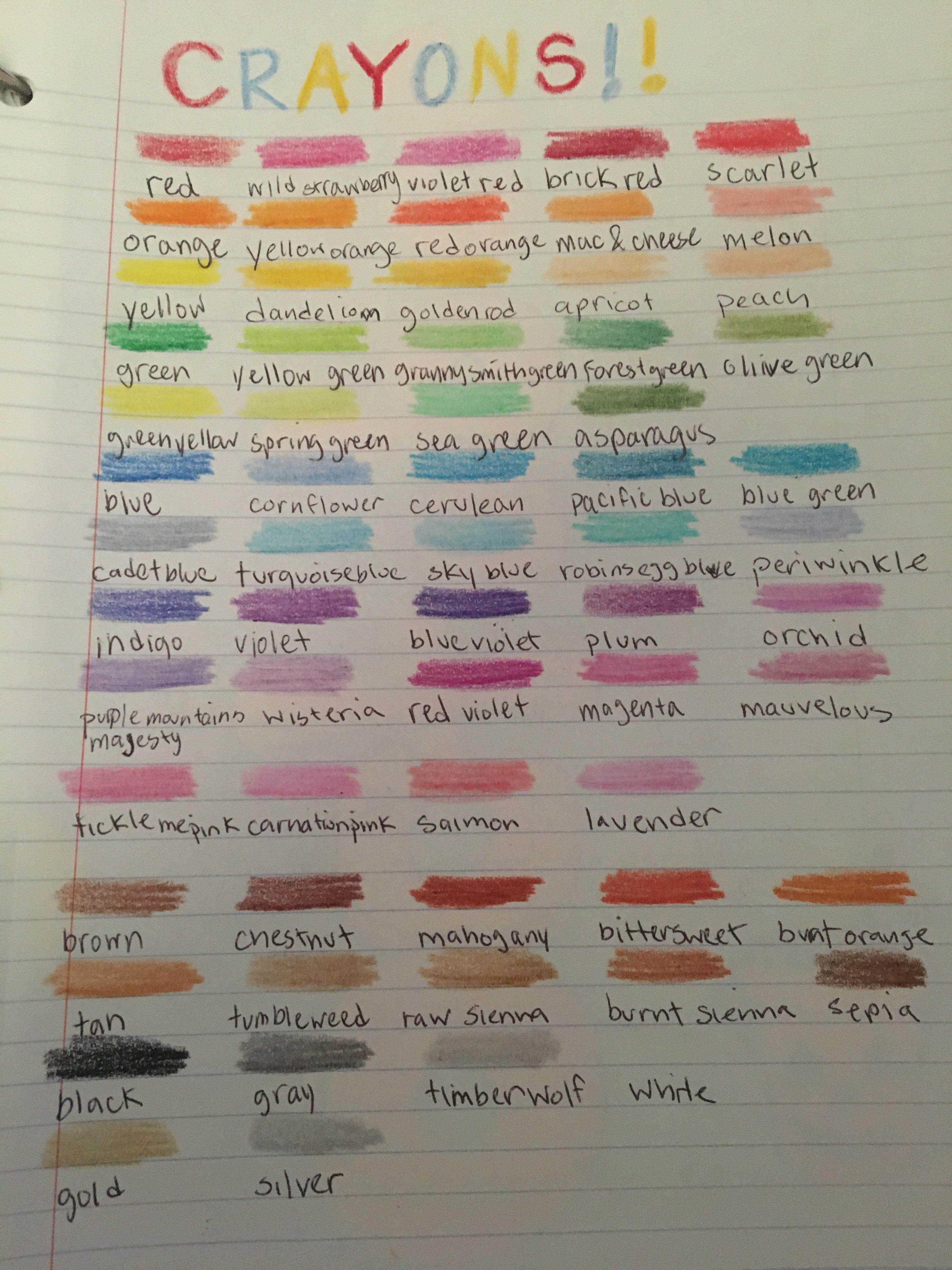 I swatched all my crayons! | Scrolller