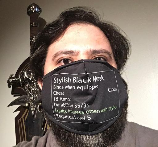 I thought you all might appreciate my Dad’s new mask. Stay healthy, Azeroth! | Scrolller