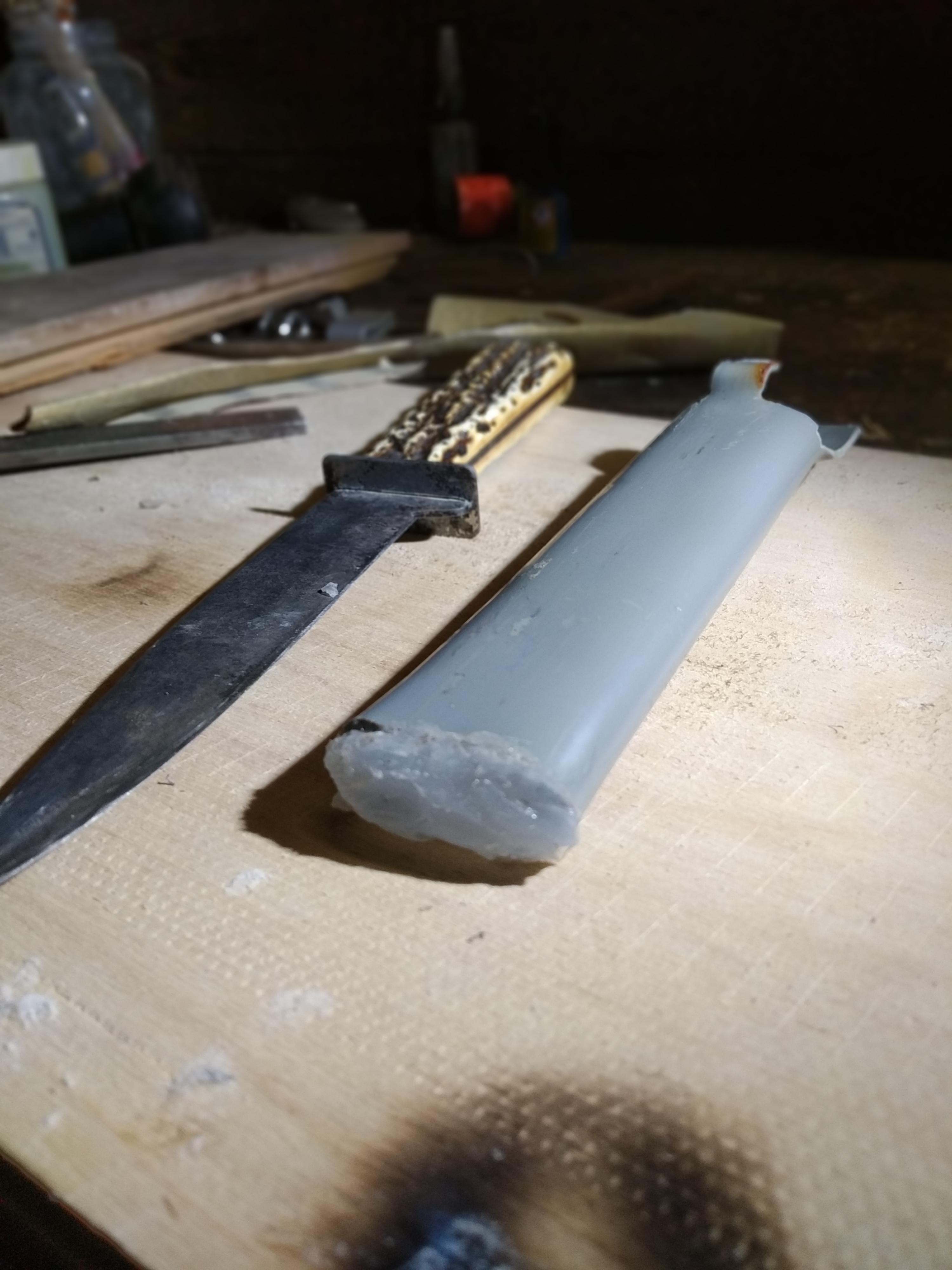 I tried making my first knife sheath but i made a mistake. The sheath is not tall enough. I ...