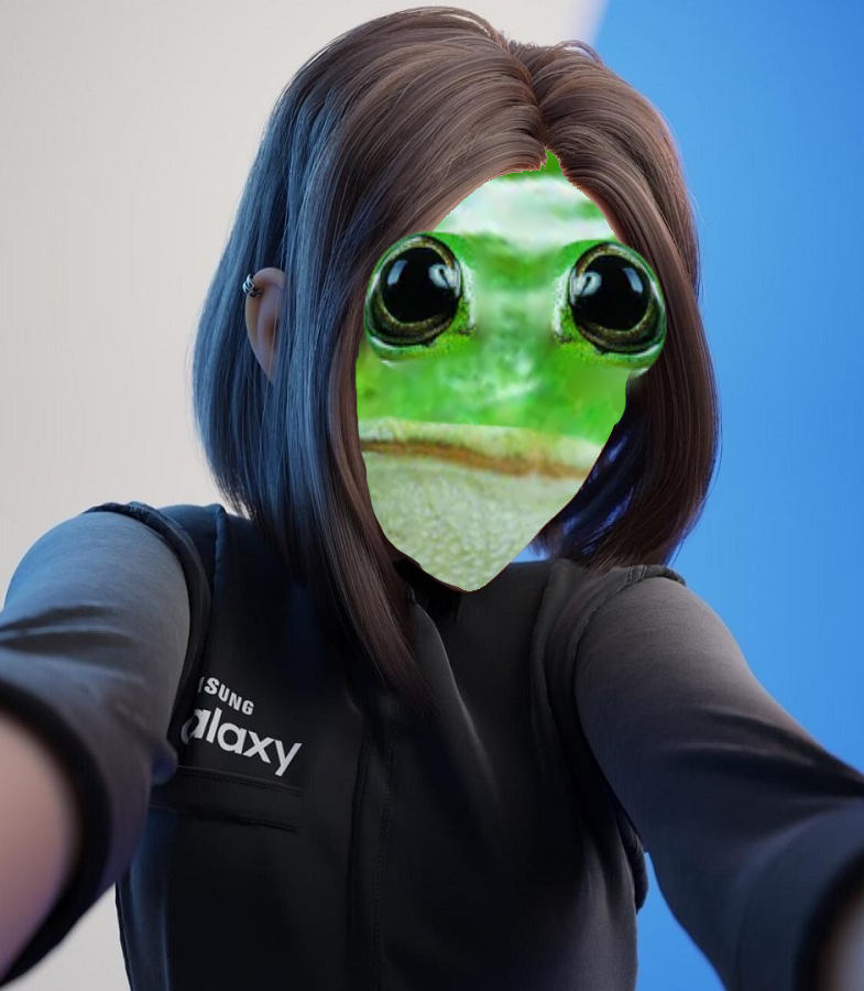 I turned the samsung girl into a frog | Scrolller