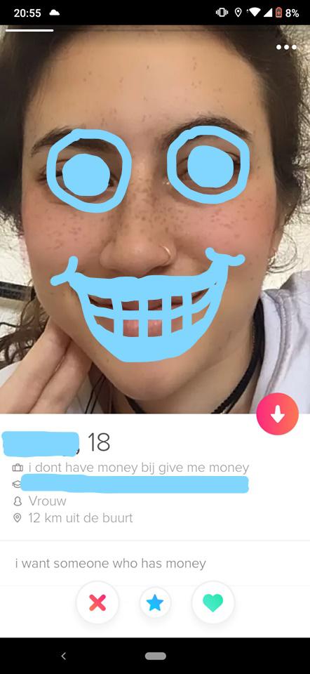 "I want someone who has money" | Scrolller