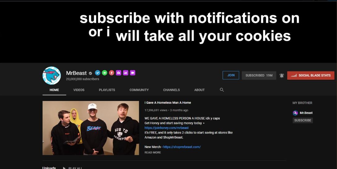 I was MrBeast's 20 millionth subscriber. Let's plant some trees :) | Scrolller