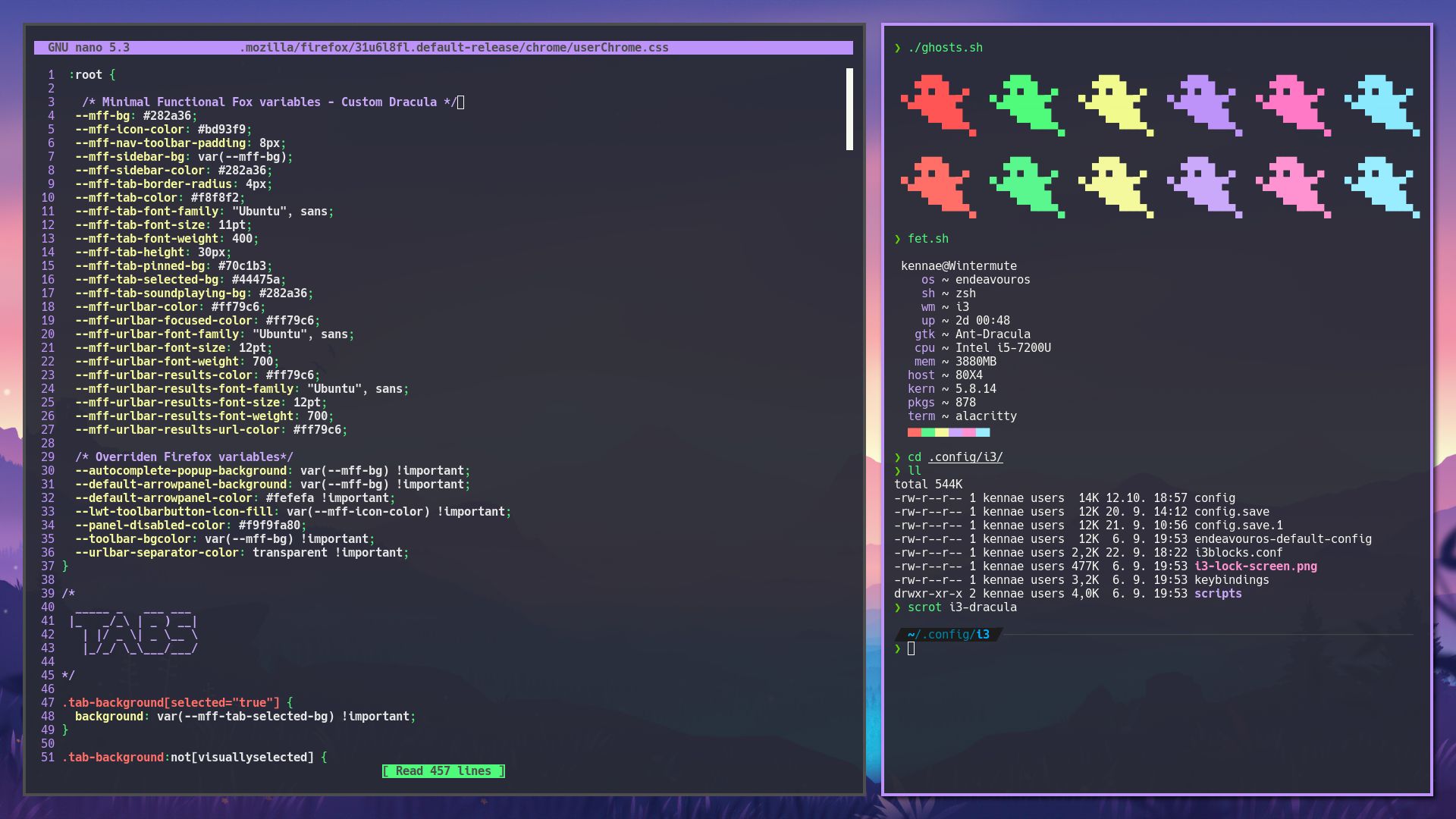 [i3-gaps] My simple dracula setup | Scrolller
