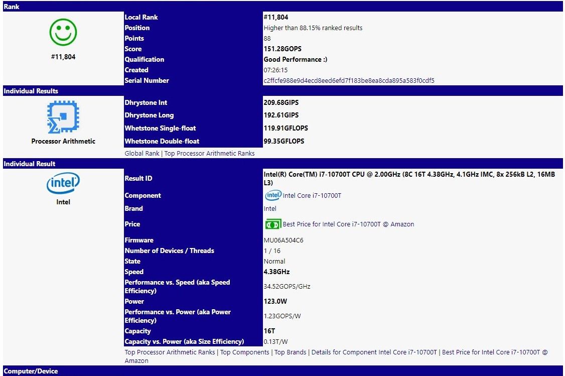 i7-10700T CPU have been spotted | Scrolller
