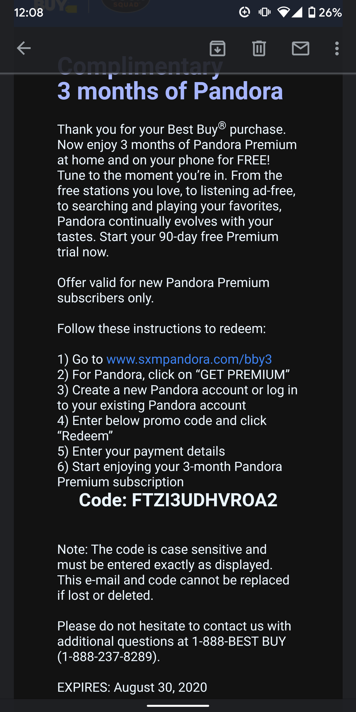 If anyone wants 3 free months of Pandora Premium, here you go! | Scrolller