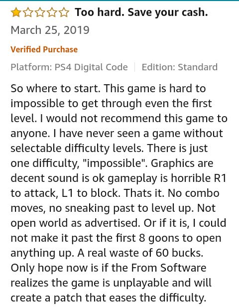If bored, read the amazon 1-star reviews of this game. | Scrolller