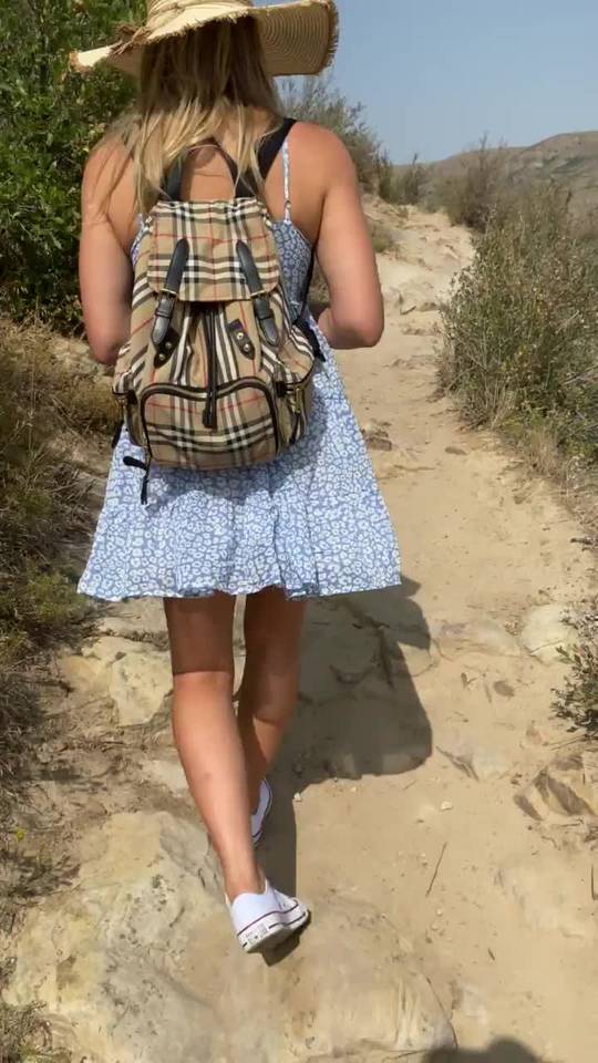 If you ever get a bit tired while walking, keep a pair of titties in front of you to keep you ...