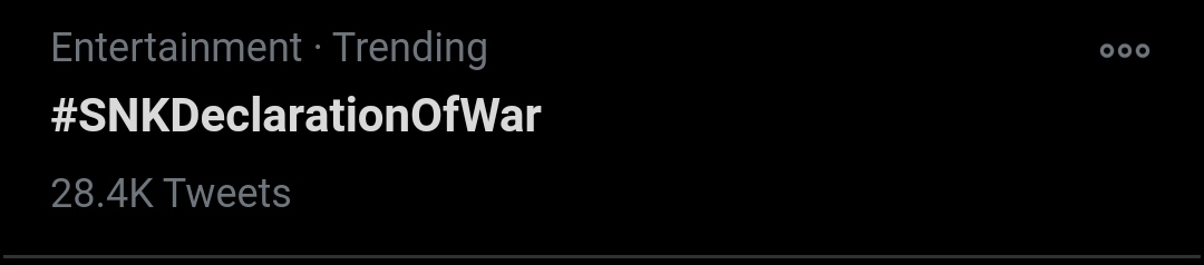 Imagine if you dont watch AoT and saw Declaration of War trending a few days after the ...