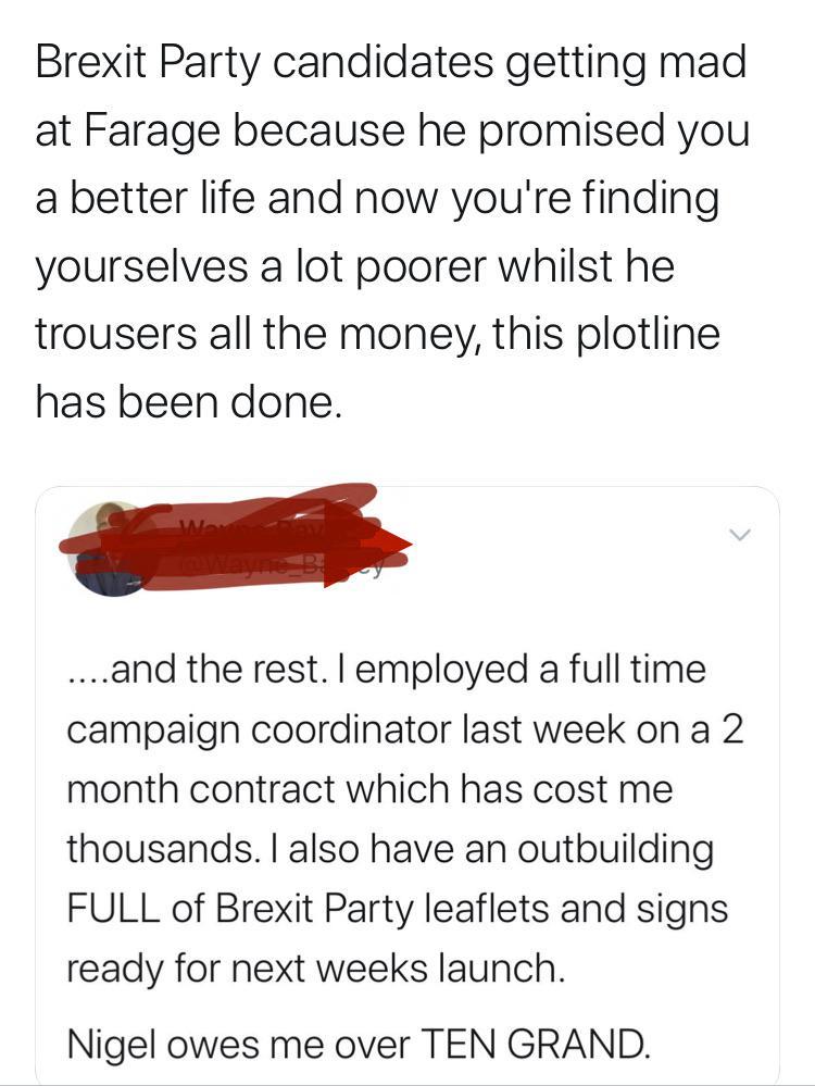 Imagine trusting Nigel Farage. | Scrolller